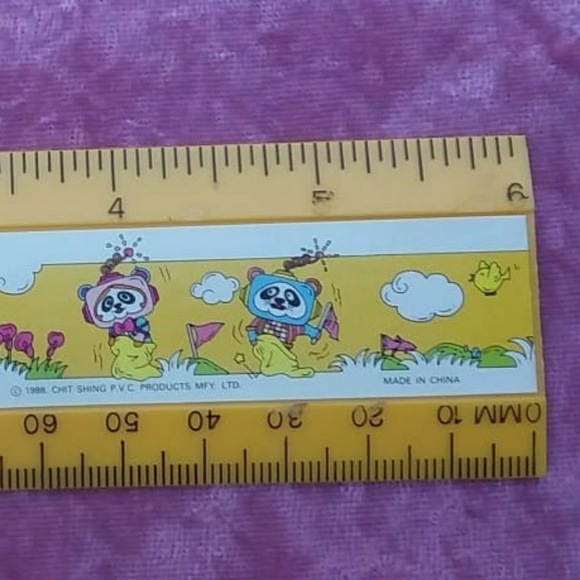 Vintage | Office | Vintage 8s Kawaii Cosmo Panda Ruler Gege Onon | Poshmark
